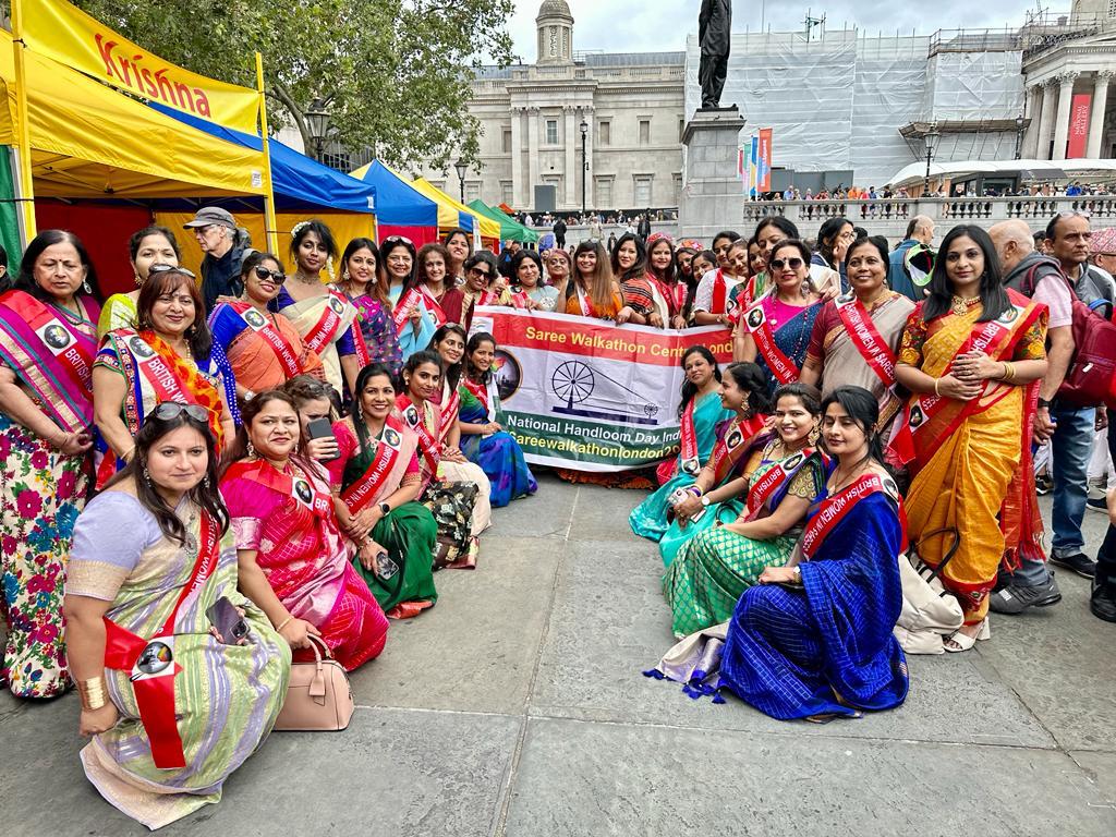 KALA Joins Historic Saree Walkathon in London Handloom Day