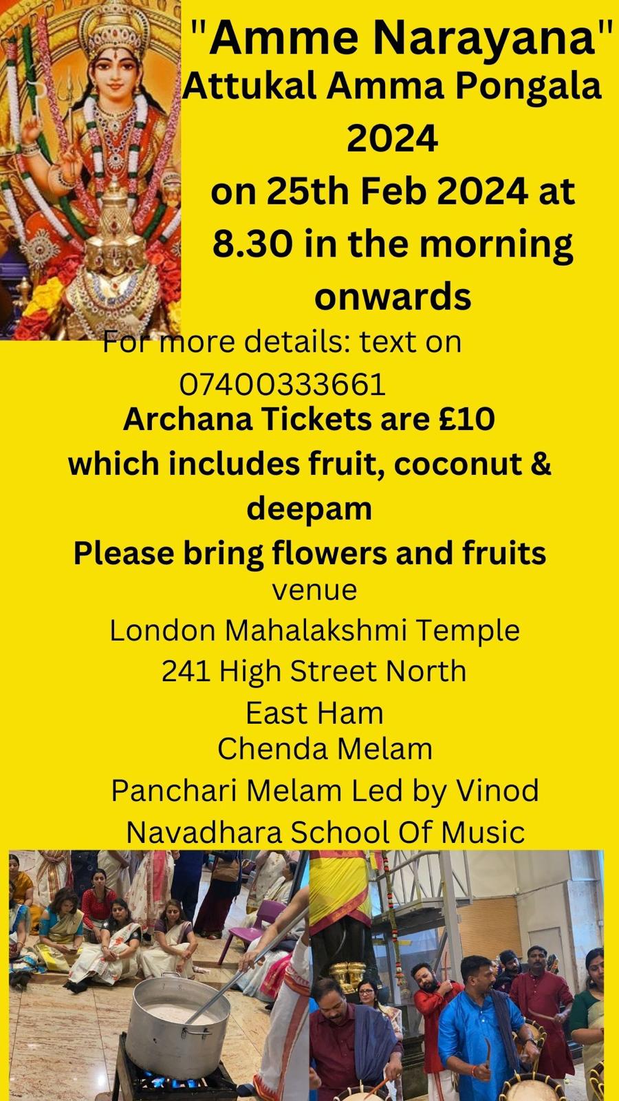 Mahalakshmi Temple in East Ham gets ready for Sacred Pongala Celebration